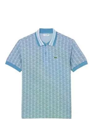 Lacoste Monogram Polo Shirt - Blue