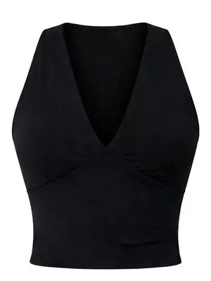 REFORMATION Knit V-neck Top - Black