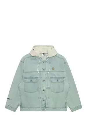 AAPE BY *A BATHING APE® Hooded Denim Jacket - Blue