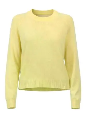 ALLUDE Raglan Sleeve Sweater - Yellow