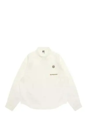 AAPE BY *A BATHING APE® Logo Cotton Shirt - Neutrals