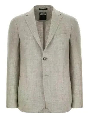 Zegna Single-breasted Blazer - Neutrals