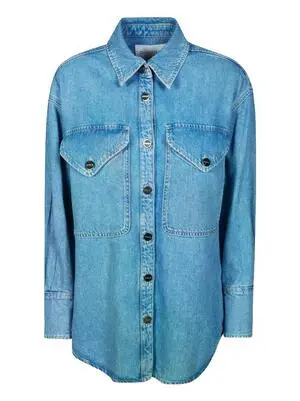 DONDUP Buttoned-pocket Denim Shirt - Blue