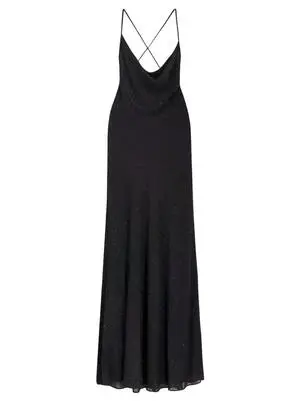 Pinko Farro Cowl-neck Maxi Dress - Black