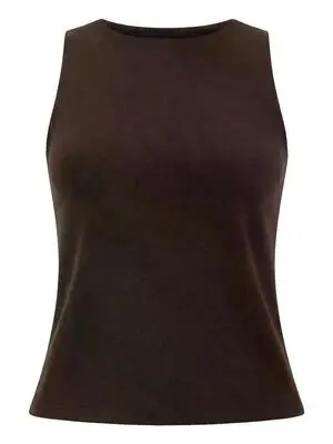REFORMATION Pears Ribbed Tank - Brown