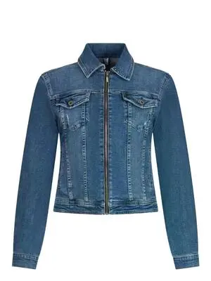 Liu Jo Denim Zip-up Jacket - Blue