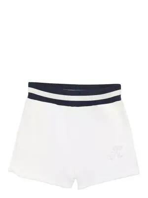 AUTRY Logo Detail Cotton Shorts - White