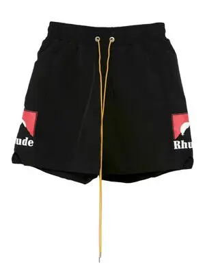 Rhude Logo-detail Shorts - Black