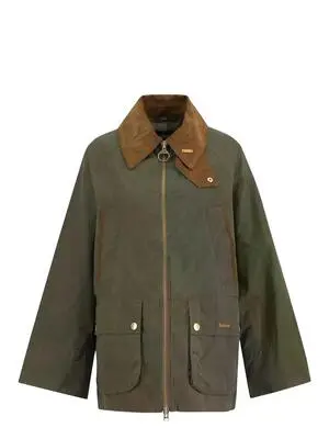 Barbour Corduroy-collar Coat - Green