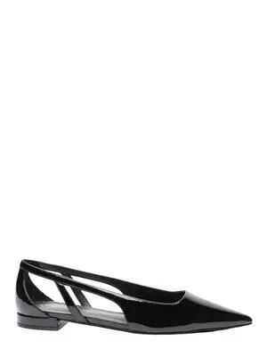 STUART WEITZMAN Power Cutout Pointed Loafers - Black