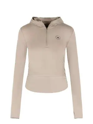 Adidas By Stella McCartney Hooded Logo Sweatshirt - Neutrals
