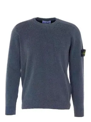 Stone Island Rib Knit Crew-neck Sweater - Grey
