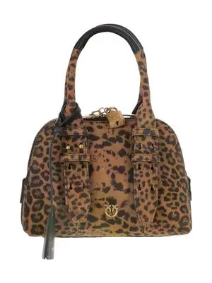 Pinko Mini Leopard-print Padlock Bag - Brown
