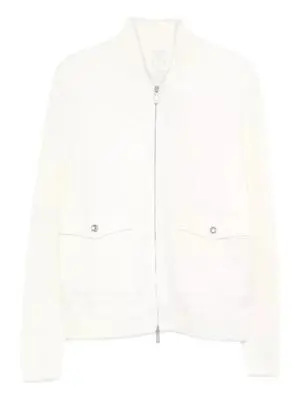 Eleventy Flap-pocket Zip Jacket - White