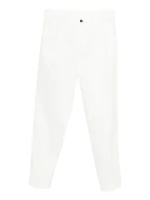 Eleventy Elastic Waist Chino Trousers - White