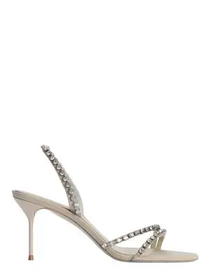Paris Texas Lidia Diamante Strap Sandals - Neutrals