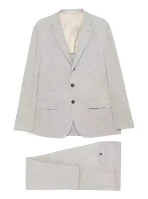 Eleventy Button Suit - Grey