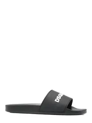 Dsquared2 Logo-debossed Slides - Black