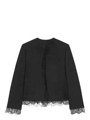 Givenchy Lace Trim Jacket - Black