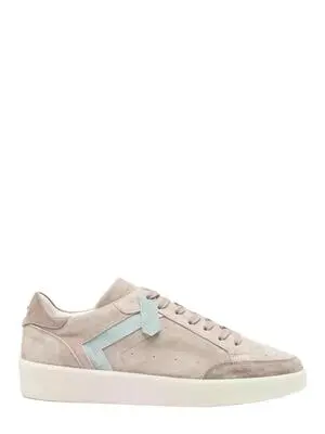 Canali Leather Detail Sneakers - Neutrals