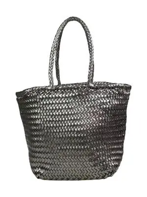 Dragon Diffusion Small Woven Basket Tote Bag - Grey
