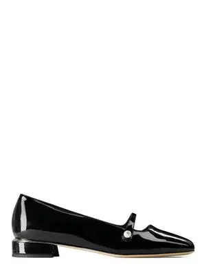 JIMMY CHOO Elisa Pearl-strap Ballet Flats - Black
