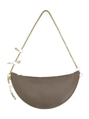 Chloé Icons Chain Leather Shoulder Bag - Grey