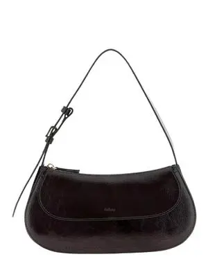 Mulberry Clovelly Leather Shoulder Bag - Purple