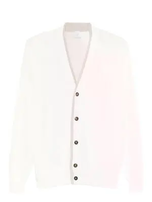 Eleventy Buttoned V-neck Cardigan - White