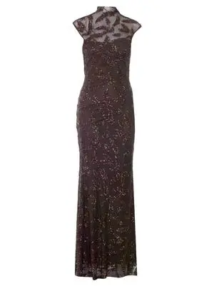 ANIYE BY Uma Embroidered Sequined Maxidress - Brown