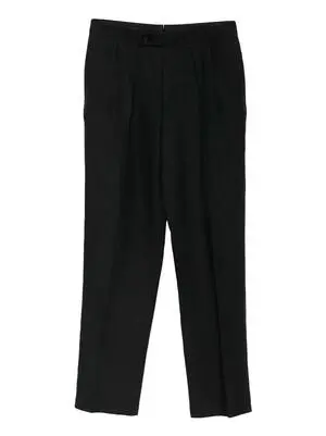 Caruso Pleated Trousers - Black