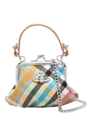VIVIENNE WESTWOOD Plaid Mini Bag - White