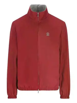Brunello Cucinelli Logo-detail Jacket - Red