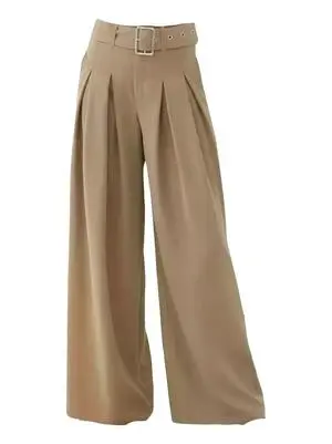 ELEH Belted Pleated Trousers - Neutrals