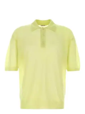 Auralee Mohair Blend Polo Shirt - Yellow