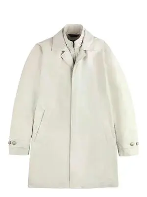 FAY Buttoned Point Collar Coat - Neutrals