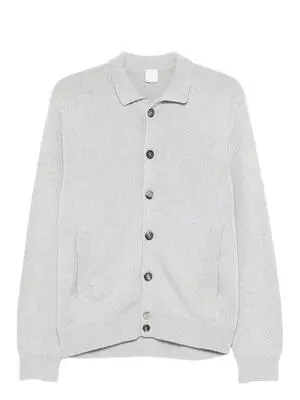 Eleventy Button Pocket Cardigan - Grey