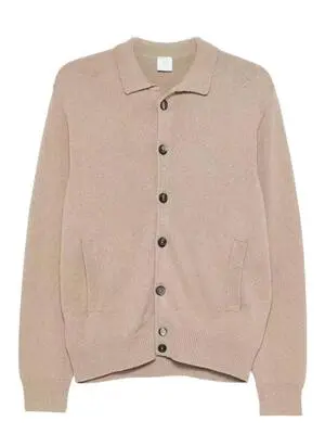 Eleventy Button Cotton Cardigan - Neutrals