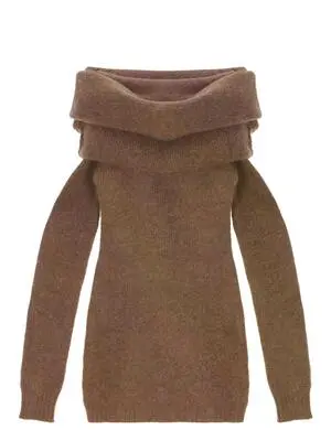ENTIRE STUDIOS Off-the-shoulder Sweater - Brown