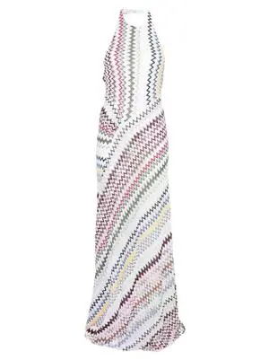 Missoni Zigzag-pattern Maxi Dress - White