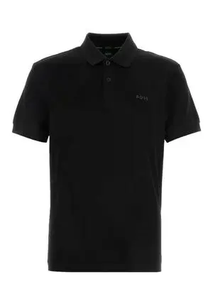 BOSS Cotton Polo Shirt - Black