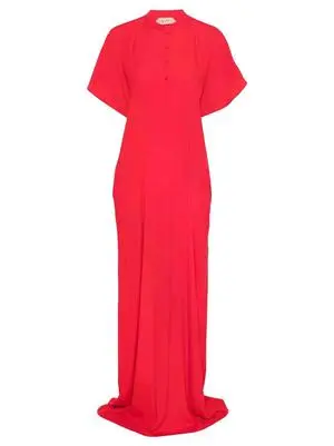 N°21 Buttoned Maxi Dress - Red