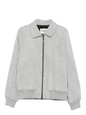 Iceberg Zip-up Bomber Jacket - Grey
