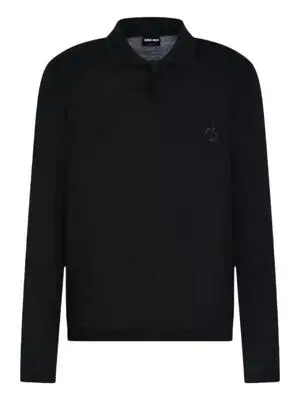 Giorgio Armani Logo Polo Shirt - Black