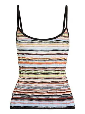 Missoni Crochet-knit Cotton-blend Camisole - Light Blue