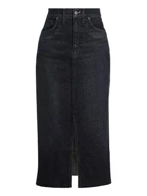 Veronica Beard Victoria Denim Midi Skirt - Dark Denim