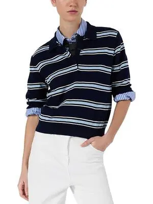 GERARD DAREL Leila Stripe Polo Top