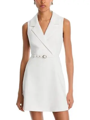 French Connection Azra Double Breasted Belted Minidress - Summer Whi