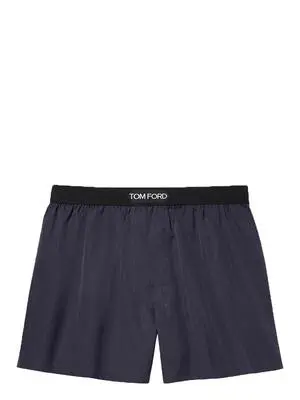 TOM FORD Cotton Regular Fit Shorts - Grey