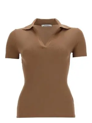 Max Mara Collared Top - Beige